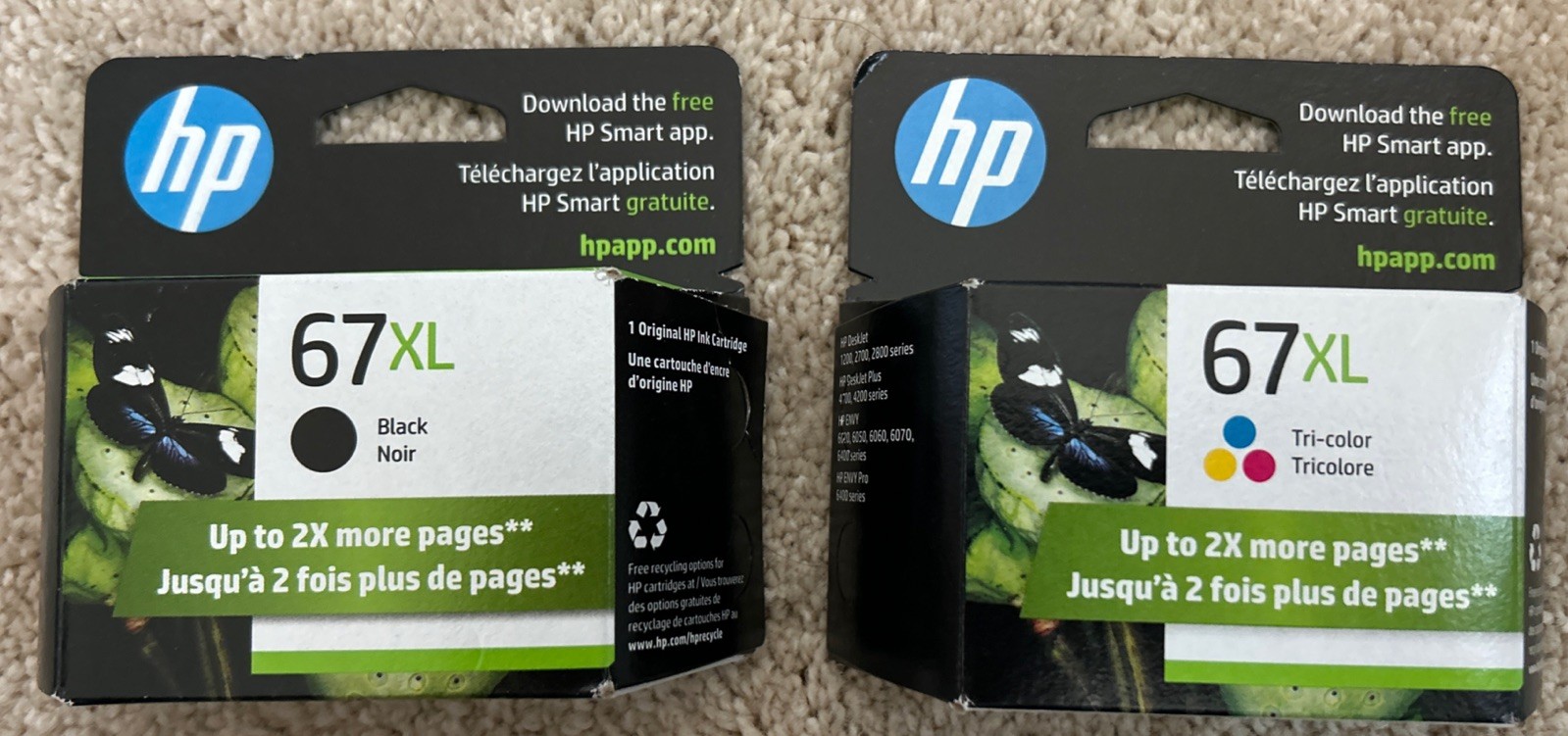 Nov. 2026: New HP 67XL Black + 67XL Tri-Color Ink Cartridges Combo Free ...