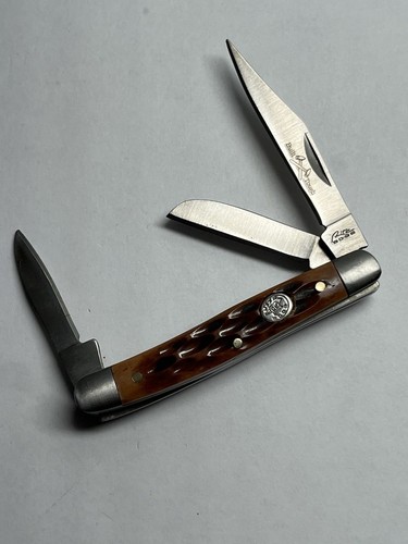 Rite Edge Built Tough Small Brown Bone Stockman Knife | eBay