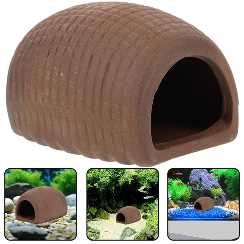 3 Pcs Underwater Fish Hideout Ceramic Shrimp Shelter Cave Betta ...