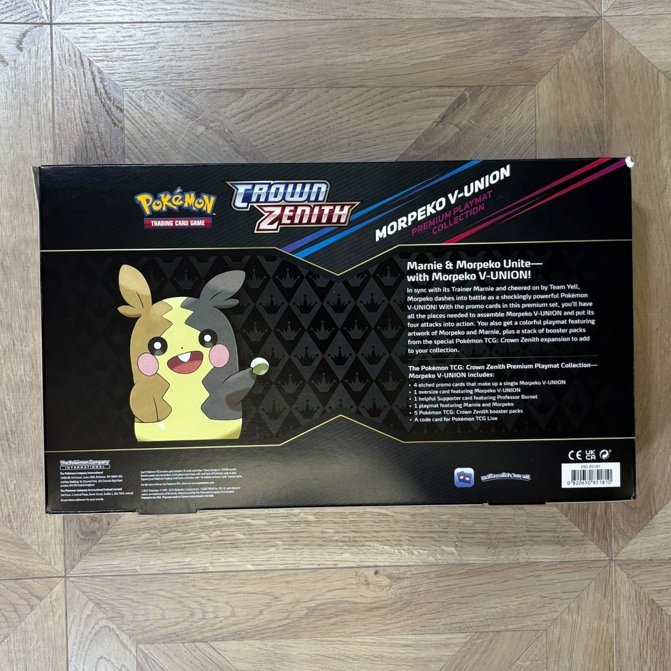 Pokémon TCG Crown Zenith Morpeko V-UNION Premium Playmat Collection Box ...