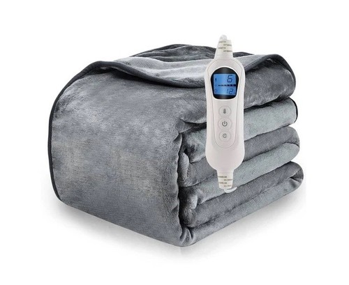 Heated Electric Throw 53 X 73” 6 Adjustable Temp Levels 1-12 Hours ...