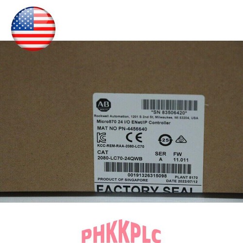 2080-LC70-24QWB Allen-Bradley Micro870 24 I/O ENet/IP Controller New AB ...
