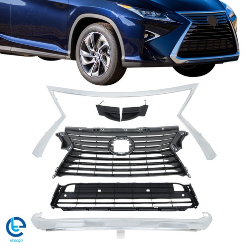 Chrome No Camera Black Upper Lower Grille For Lexus RX RX350 RX450h ...