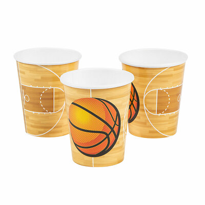 Basketball Paper Cups - Party, Party Supplies, 8 Pieces | eBay