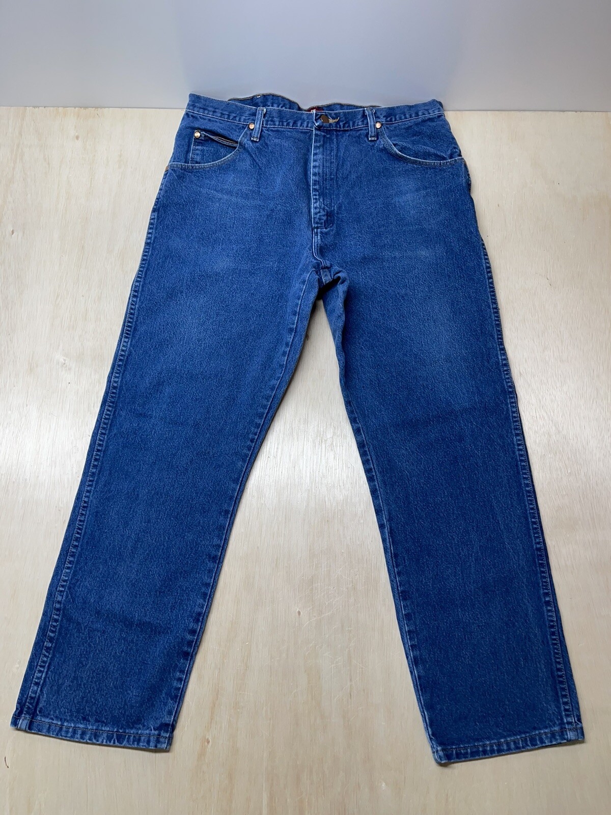 Wrangler 31MWZPW Relaxed Blue Straight Jeans Men's 38… - Gem