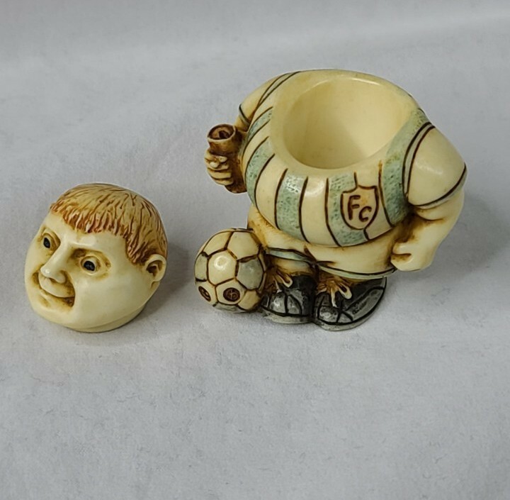 Harmony Kingdom Pot Bellys Ball Basher Soccer Mini Trinket Box Figurine ...