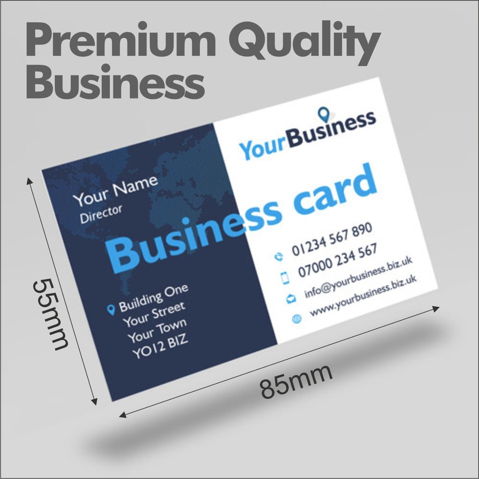 Business Card Personalised Printed Single or Double Side Business Card ...