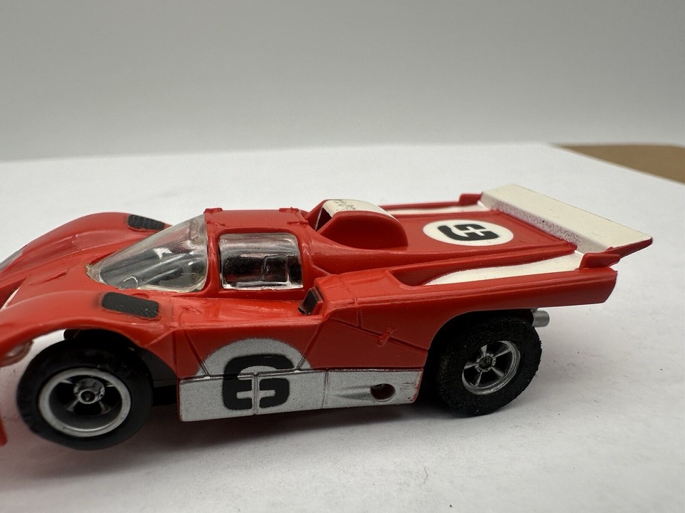 1 1972 Aurora Slot Car AFX Non-Magnatraction FERRARI 512M Red #6 Open ...