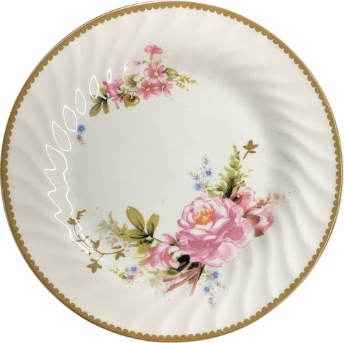 Ciera Fine Dinnerware 7 5/8" Lunch Plate, Pink Roses, Excellent ...