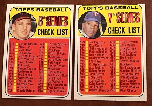 1969 Topps Baseball 6th And 7th Series Checklists | eBay