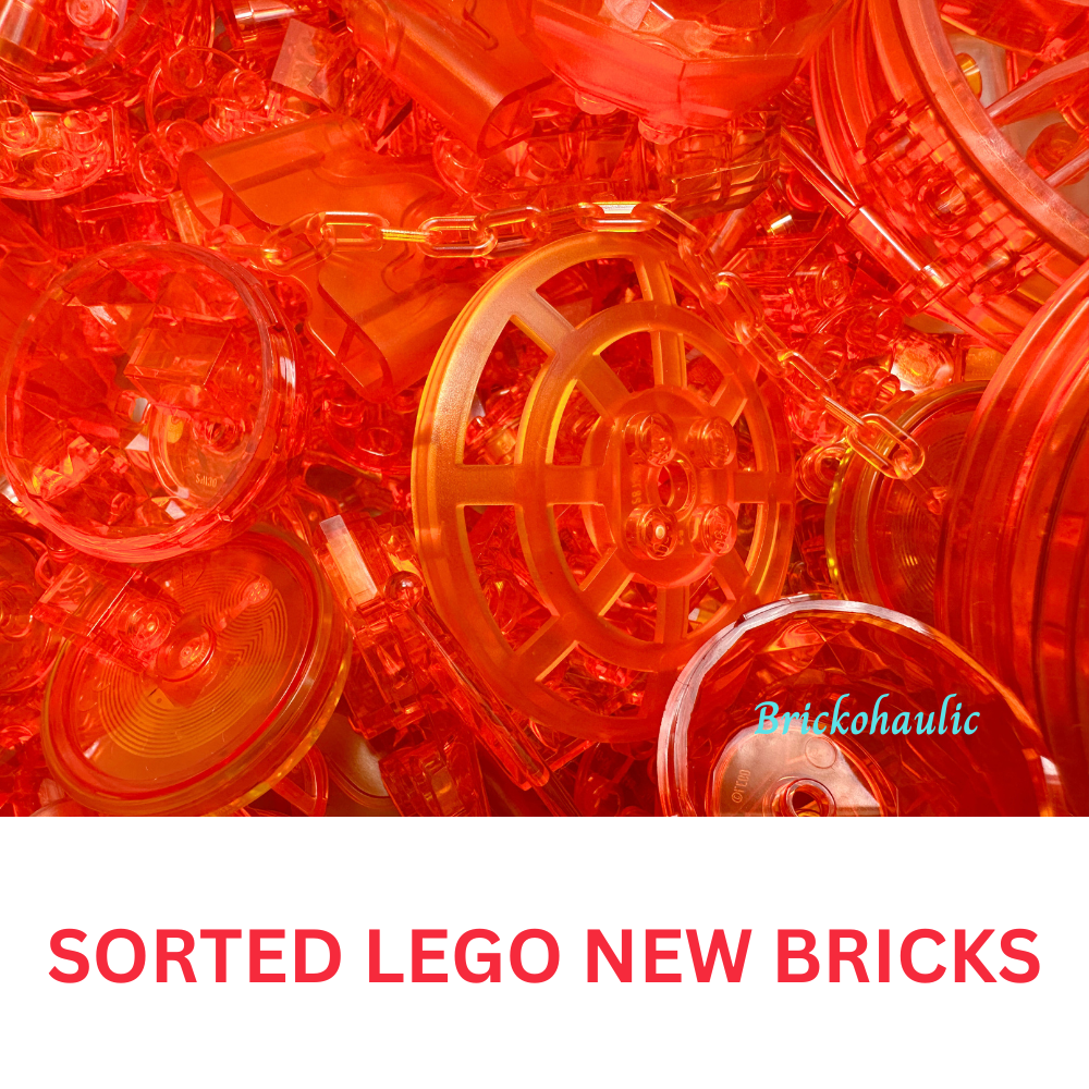 Lego Trans-Orange Color Sorted Bricks Plates Parts Bulk Assorted Lot ...