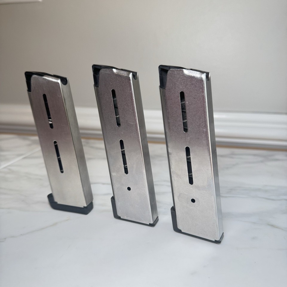 Lot of 3 Wilson Combat 1911 Magazines .45 ACP Steel + Polymer Base ...