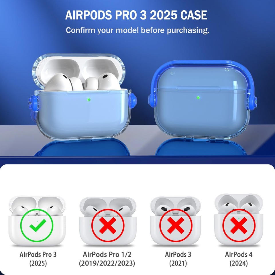 Kompatibel mit AirPods Pro 3 Case, Over-Ear Stand Design mit ...