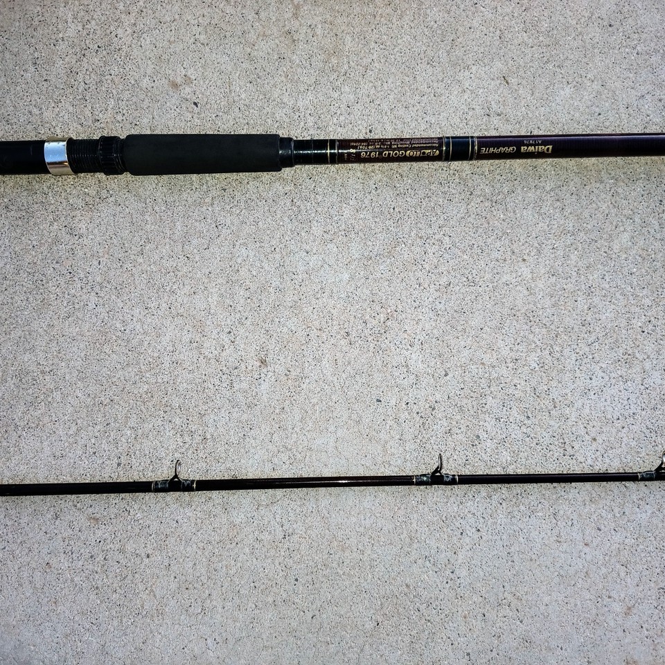 RARE Daiwa Apollo Gold 1976 8-1/2' Medium Action Graphite Spinning Rod ...