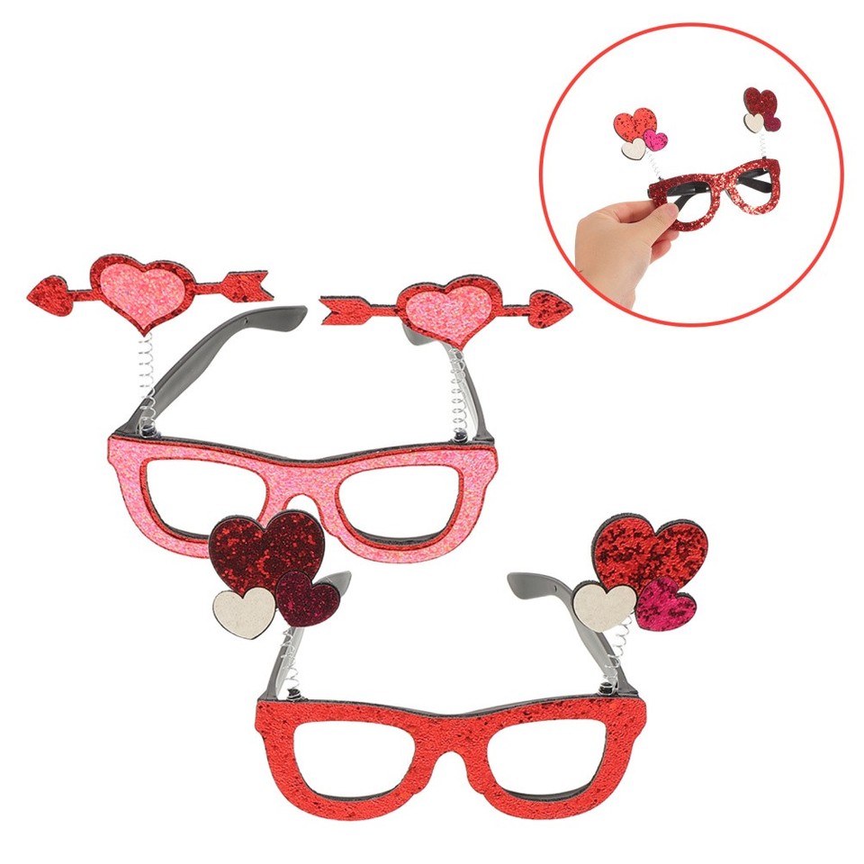 4pcs Heart Sunglasses: Novelty Eyeglasses Photo Booth Props For ...