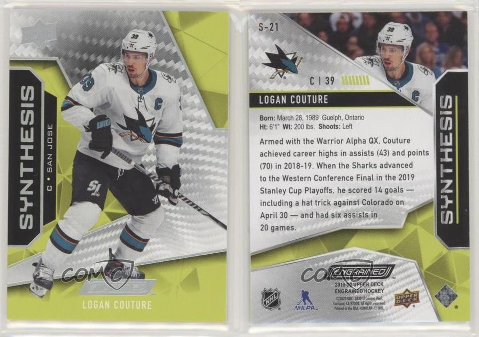 2019-20 Upper Deck Engrained Synthesis Logan Couture #S-21 ez4 | eBay