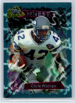 Chris Warren 1995 Topps Finest Seattle Seahawks #21 With Coating | eBay