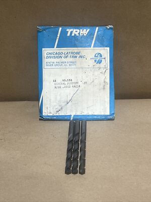 3 Pcs. CHICAGO-LATROBE /TRW 44018 9/32" HSS 118 Deg. general purpose ...