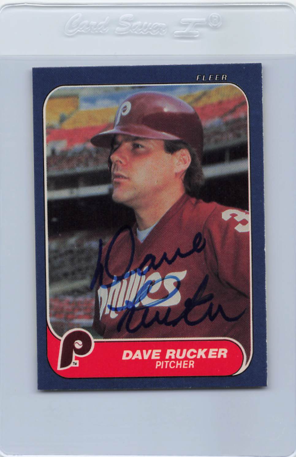 1986 Fleer #447 Dave Rucker Phillies Signed Auto *G4659 | eBay