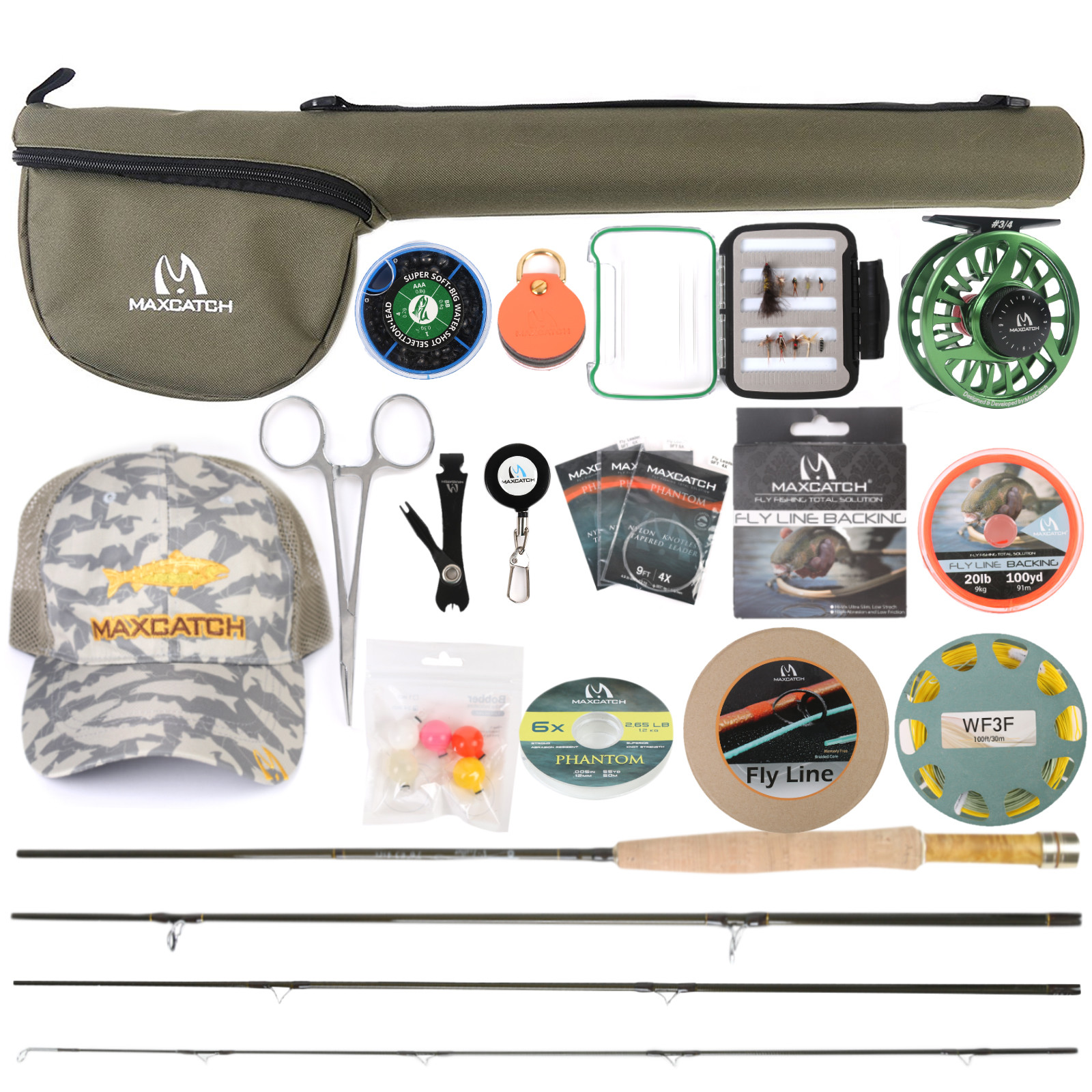Maxcatch Fly Rod and Reel Outfit/Combo Complete Full Kit For Small ...