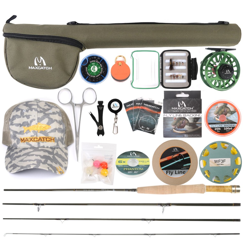 Maxcatch Fly Rod and Reel Outfit/Combo Complete Full Kit For Small ...
