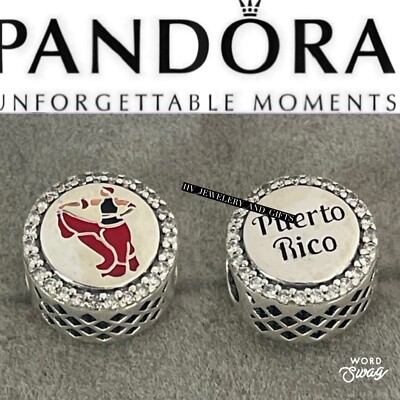 Rare PANDORA Puerto Rico Exclusive Traditional Jibaro Dress Button ...