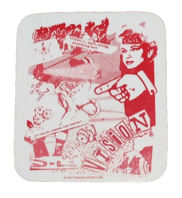 Vision Skateboard Sticker Old School Orginal 80's Rot | eBay.de