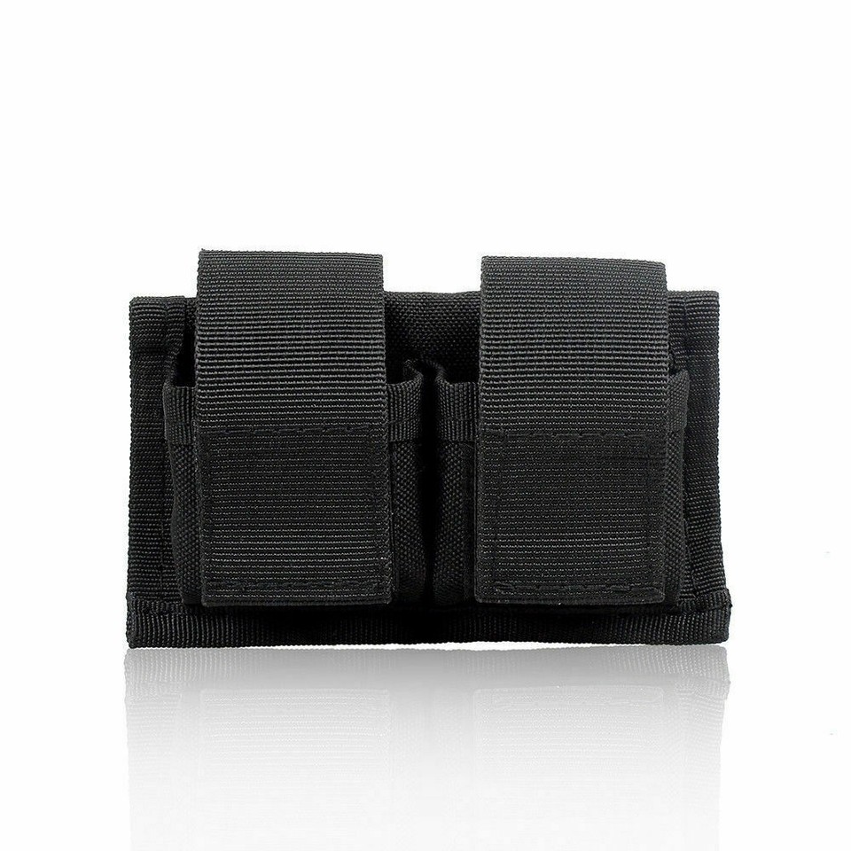 Tactical Belt Revolver Double Speedloader Molle Pouch for 22/32/38/357 ...
