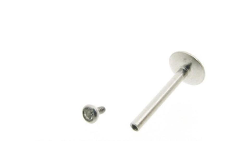 14G 5/16" INCH INTERNALLY THREADED GEM MONROE LIP CHIN LABRET TRAGUS ...