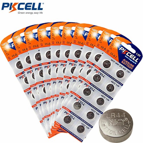 100X LR44 AG13 L1154F 157 357A A76 Alkaline Button Cell Battery for ...