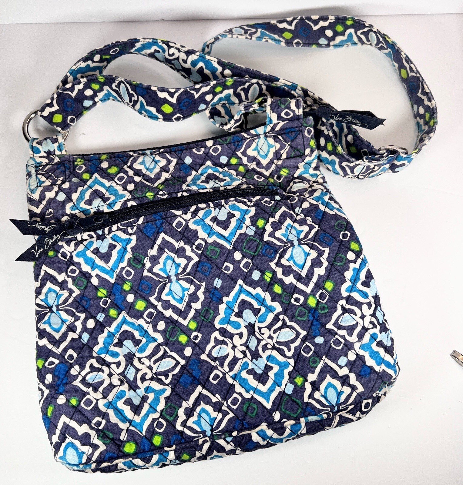 Vera Bradley Ink Blue Pattern - Crossbody Messenger P… - Gem