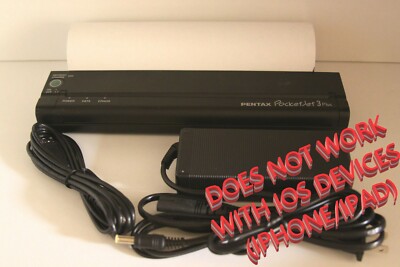 Pentax Pocketjet 3 Plus Portable Mobile Thermal Printer w/ACC. -NO ...