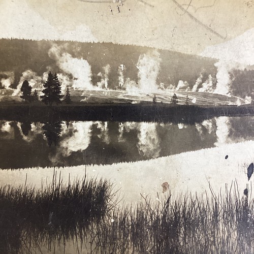 Yellowstone Geysers Stereoview Card 1903 VHTF Firehole River Upper ...