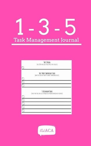 135 Task Management Journal - Pink Cover: Minimalist Productivity For ...