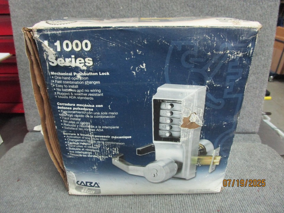 Kaba L1000-Series Door Cylindrical RH Combination Mechanical Lock ...