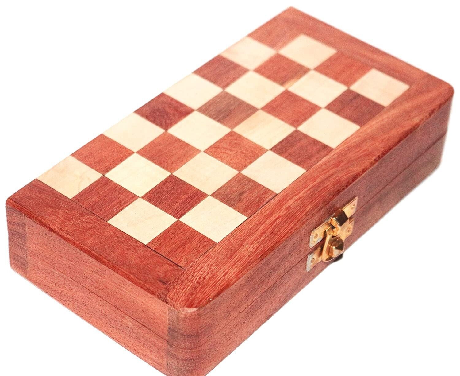 Hand Crafted Wooden Magnetic Travelling Chess Board Set (Size: 7x7 ...