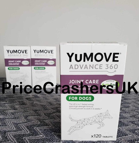 YUMOVE Advance 360 Dogs 60/90/120 or 270 Tablets Mobility Metabolism ...