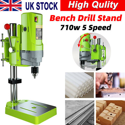 710w Rotary Pillar Drill 5 Speed Mini Bench Press Drilling Workbench ...