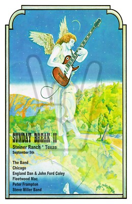 SUNDAY BREAK II AUSTIN TEXAS MUSIC CONCERT POSTER 11x17 FLEETWOOD MAC ...