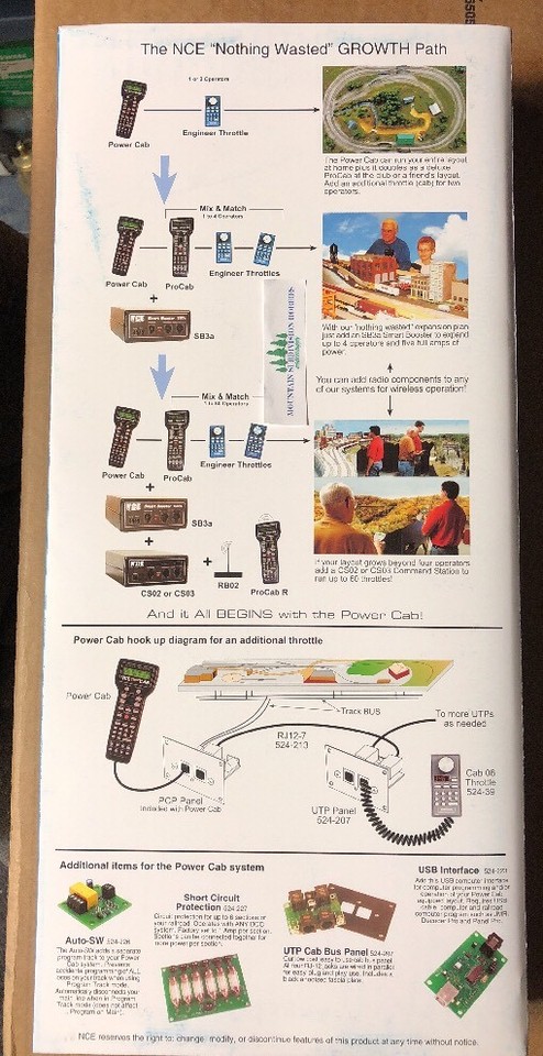 NCE 25 DCC POWER CAB System 2 Amp Version 1.65B MSH - Pay LESS $ with ...