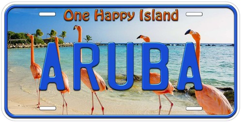 One Happy Island Aruba Flamingos Novelty Car Tag License Plate | eBay