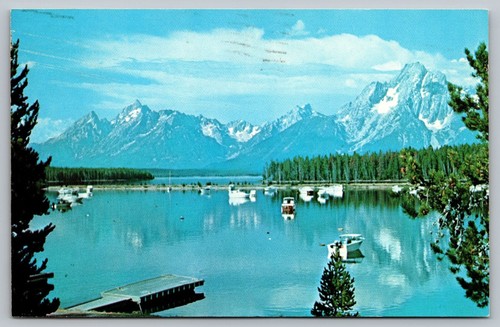 Postcard Colter Bay & Jackson Lake Grand Teton National Park WY VTG ...