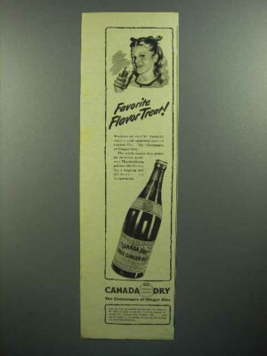 1944 Canada Dry Pale Ginger Ale Soda Ad - Favorite! | eBay