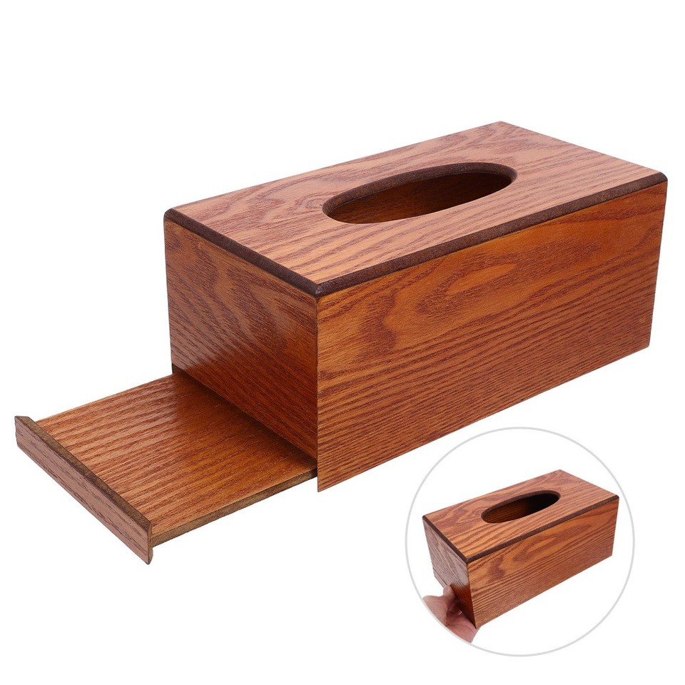 Solid Wood Paper Box Household Napkin Boxes Rectangular Tissue Cover | eBay