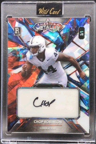 CHOP ROBINSON 2023 Wild Card Metallix RC AUTO Glass SP #1/1 Dolphins ...