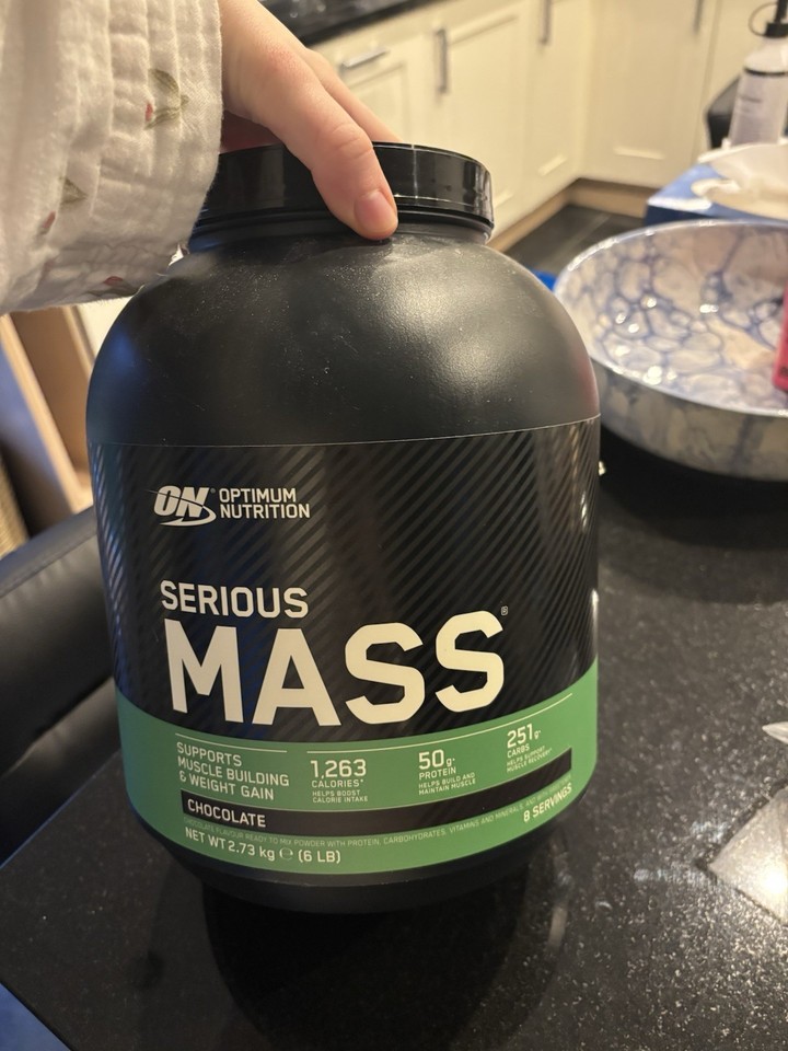 Optimum Nutrition Serious Mass Gainer Chocolate Flavored Powder (2 ...