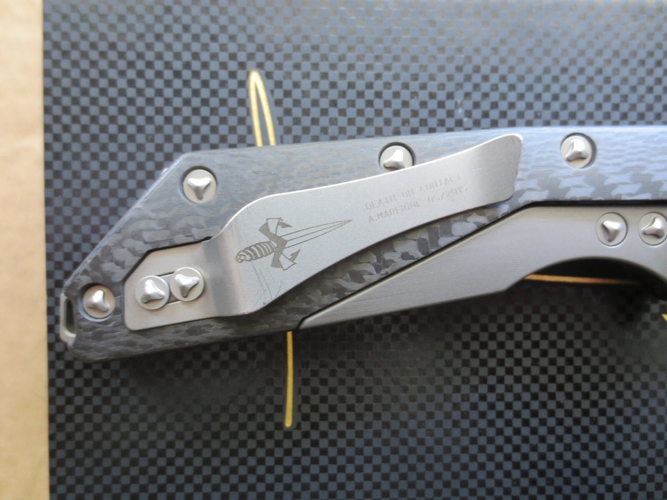 Marfione Custom DOC Folding Knife Carbon Fiber 2015 | eBay