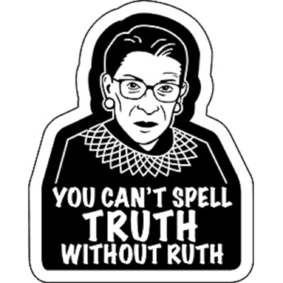 Ruth Bader Ginsburg Sticker - Orignal Artwork Vinyl - Decal STICKER | eBay
