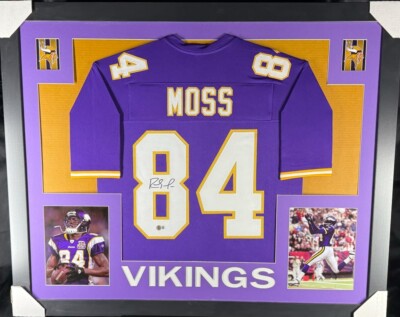 RANDY MOSS Signed/Autographed Custom Jersey in 35x43 Frame - Beckett ...