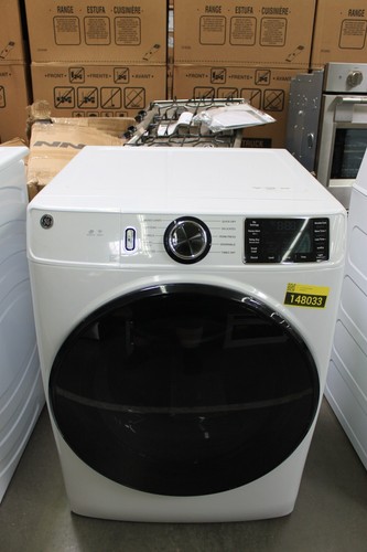 GE GFD55ESSNWW 28" White 7.8 cu. ft. Front Load Electric Dryer NOB ...